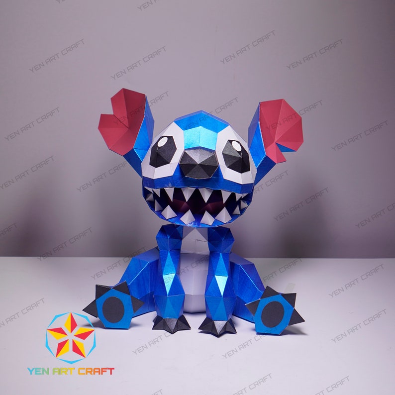 Papercraft Stitch PDF SVG Template for Cricut Projects - Etsy Canada