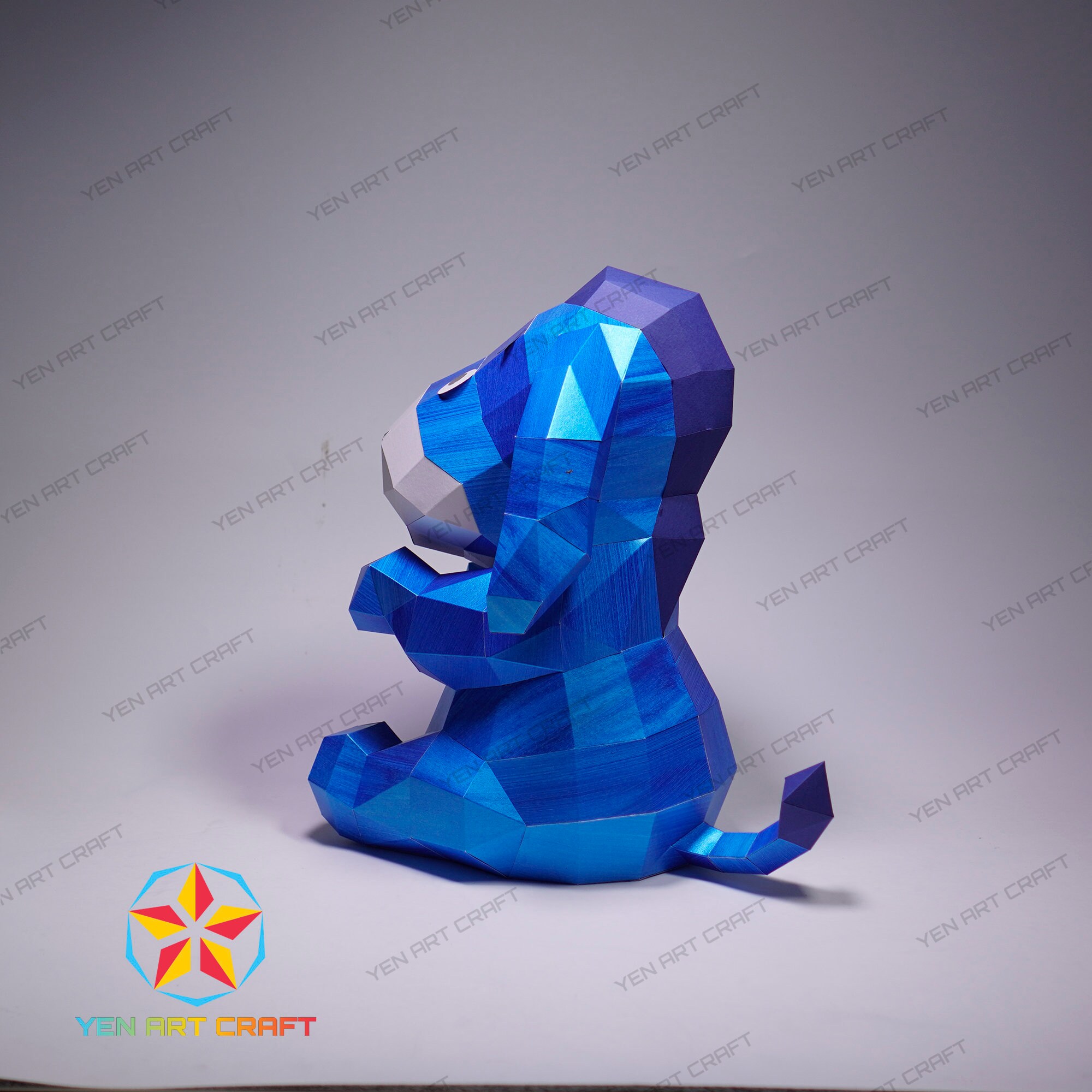 DIY Eeyore Papercraft PDF SVG Template for Creating 3D Eeyore Paper ...