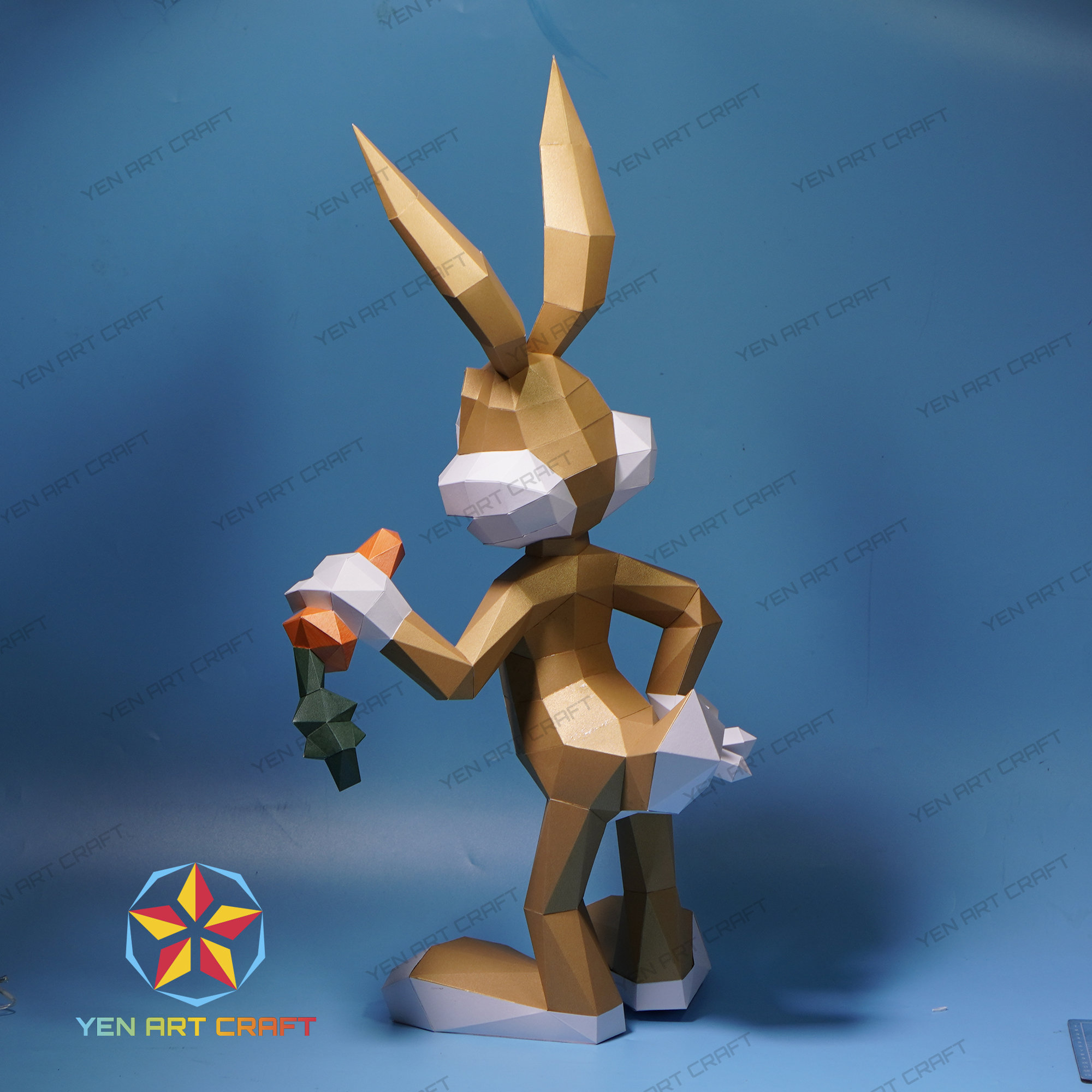 DIY Bug Bunny Papercraft PDF SVG Template for Creating 3D - Etsy Canada