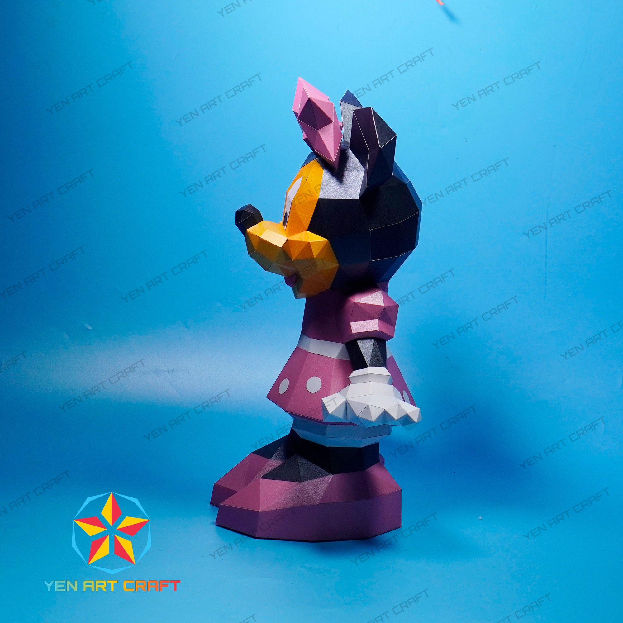 3D Papercraft Minnie Mouse PDF SVG Template 3D Minnie Mouse - Etsy ...