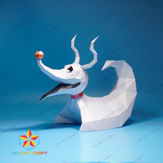 Papercraft Zero Nightmare Before Christmas PDF SVG Cricut - Etsy
