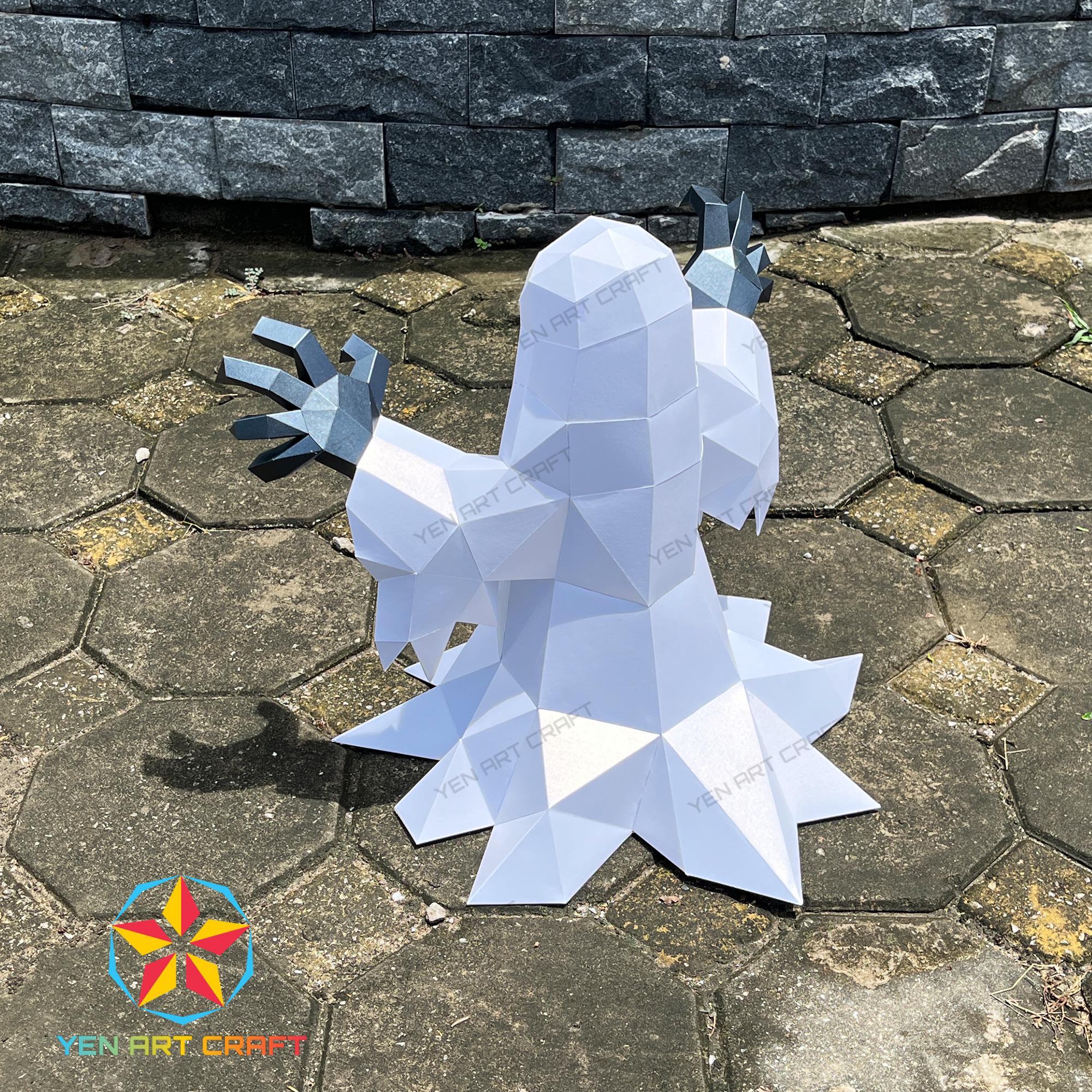3D Ghost Claw Papercraft Template: DIY Halloween Decor (SVG, PDF) - Etsy