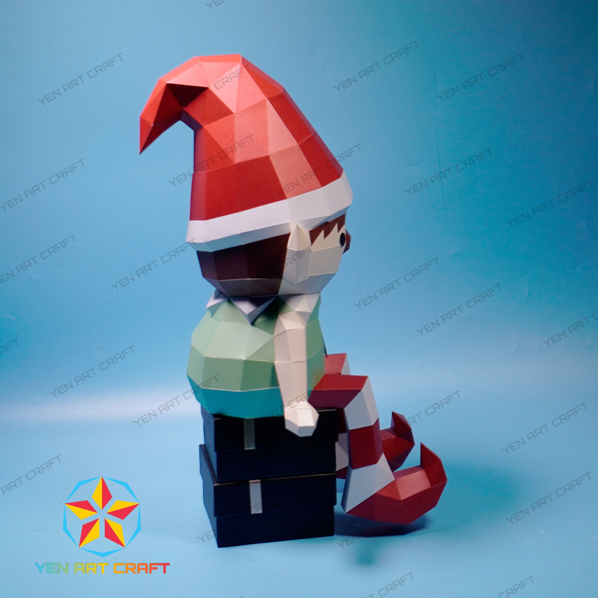 Papercraft Christmas Elf PDF, SVG Template for Cricut Projects, Printer ...