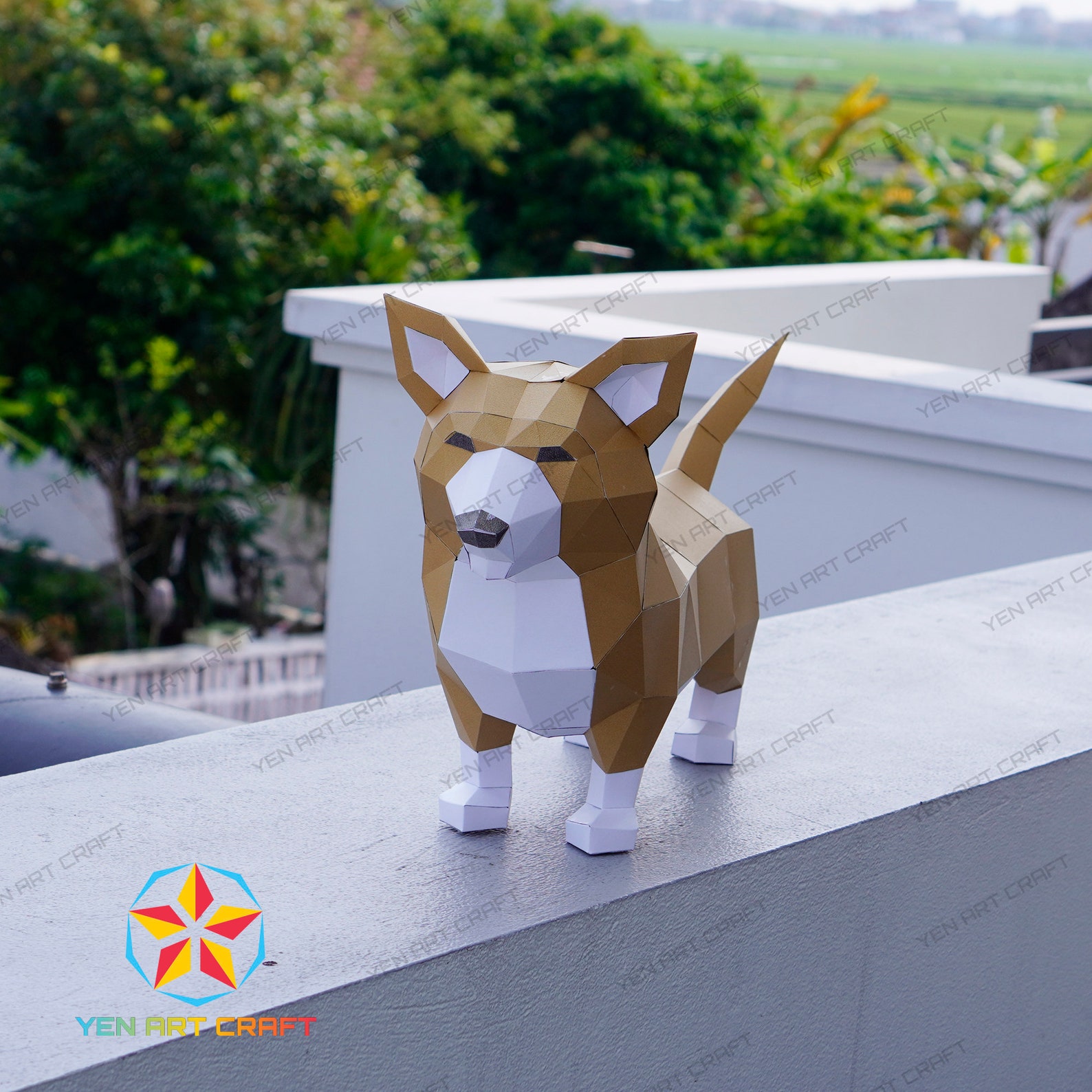 DIY Corgi Papercraft PDF SVG Template for Creating Corgi Paper | Etsy ...