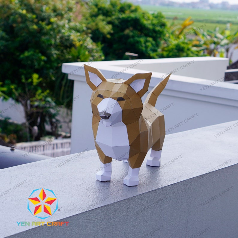 DIY Corgi Papercraft PDF SVG Template for Creating Corgi Paper - Etsy ...