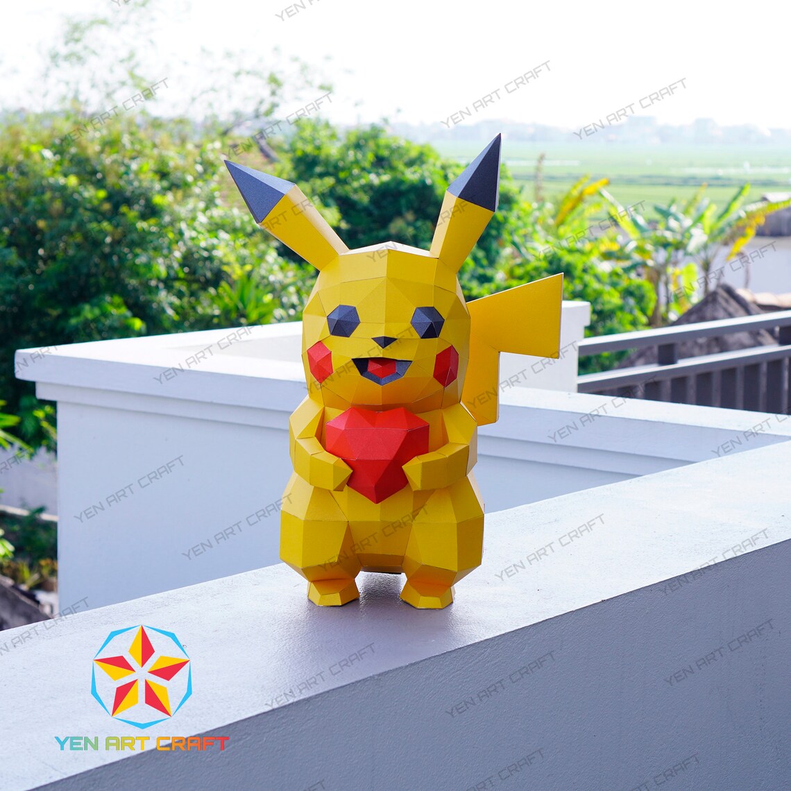 Pikachu Papercraft PDF 3D SVG Template Low Poly Pikachu Diy - Etsy ...