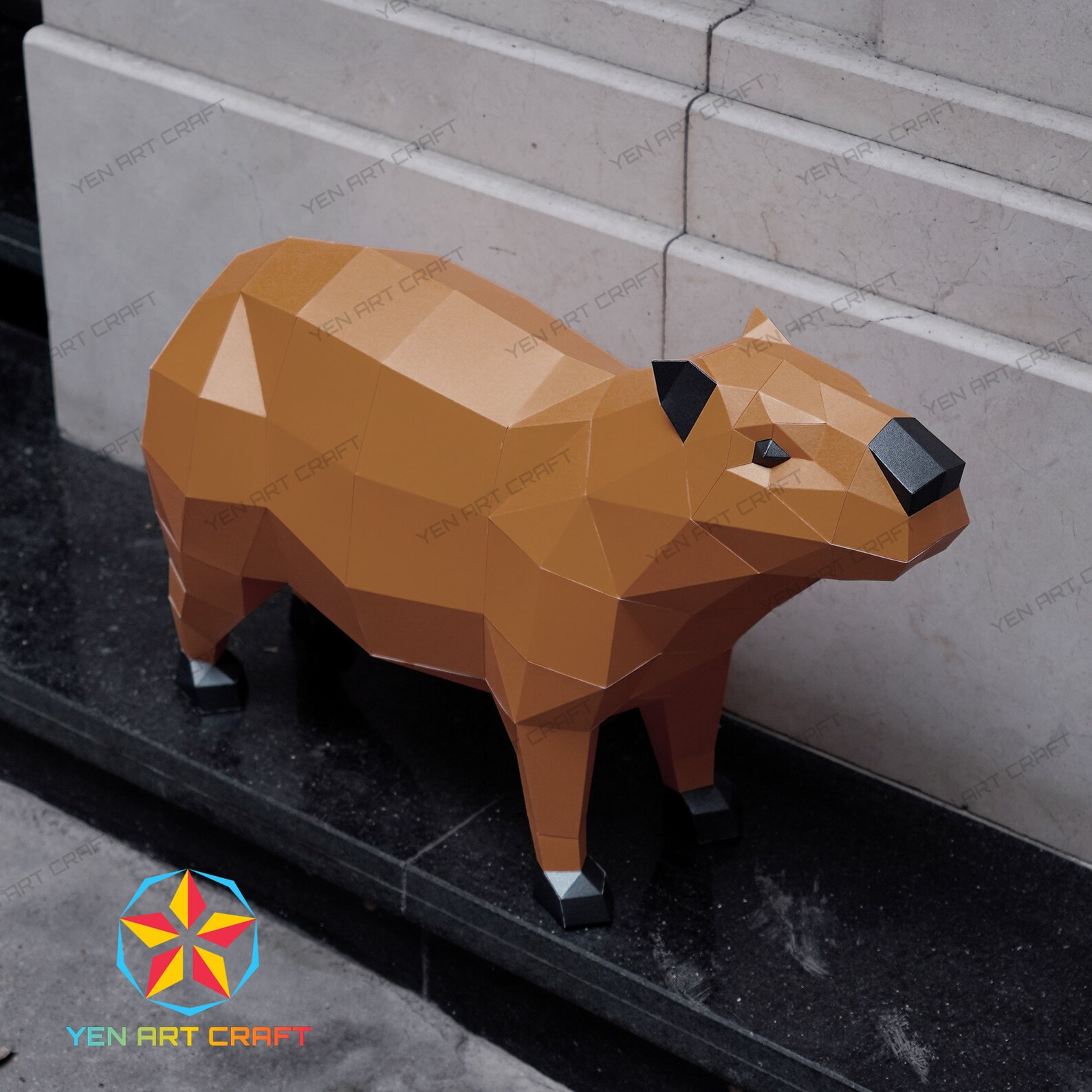 Papercraft Capybara PDF, SVG Template for Cricut Project - DIY Capybara ...