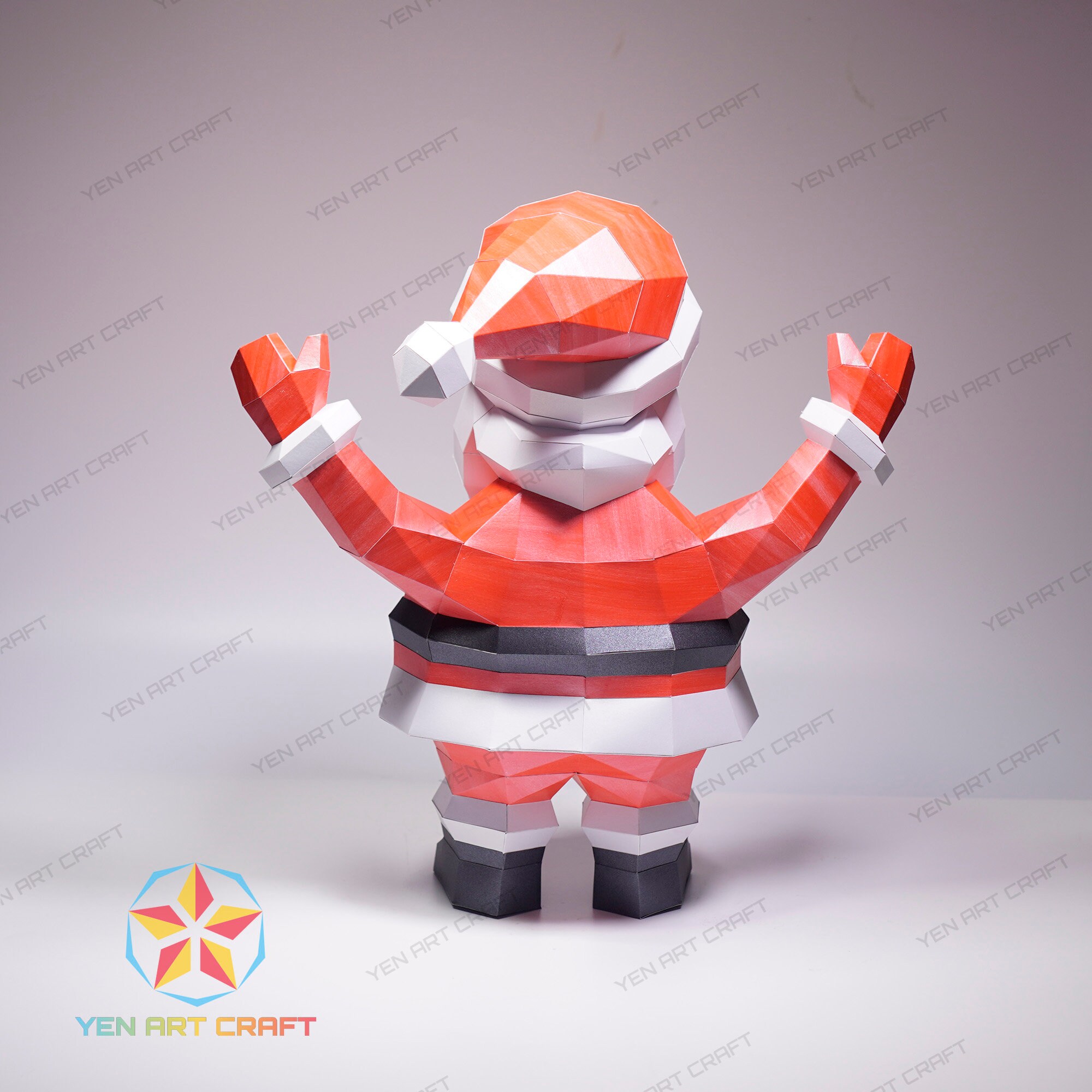 Papercraft Santa Claus PDF SVG Template for Creating 3D Santa - Etsy