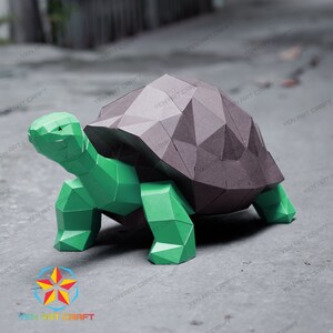 Papercraft Turtle PDF, SVG Template for Cricut Project - DIY Turtle ...
