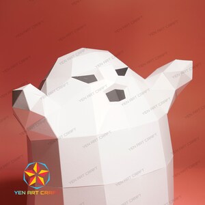 Cute Ghost Papercraft PDF, SVG Cricut Template, Halloween Paper Crafts ...