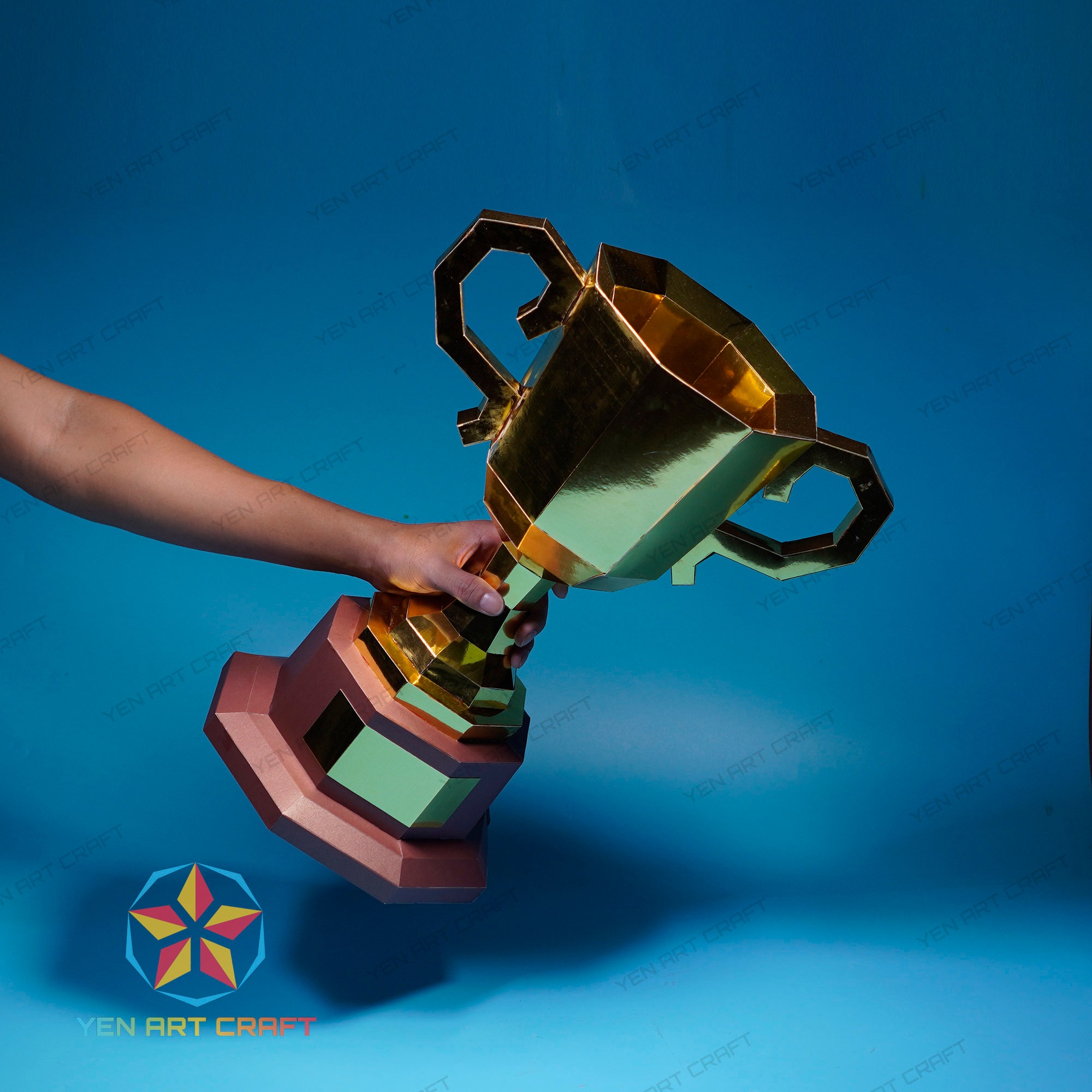 Golden Cup Papercraft PDF SVG Template for Winner Cup - Etsy Australia