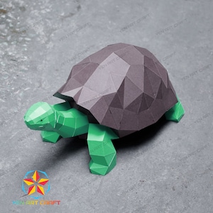 Papercraft Turtle PDF, SVG Template for Cricut Project - DIY Turtle ...