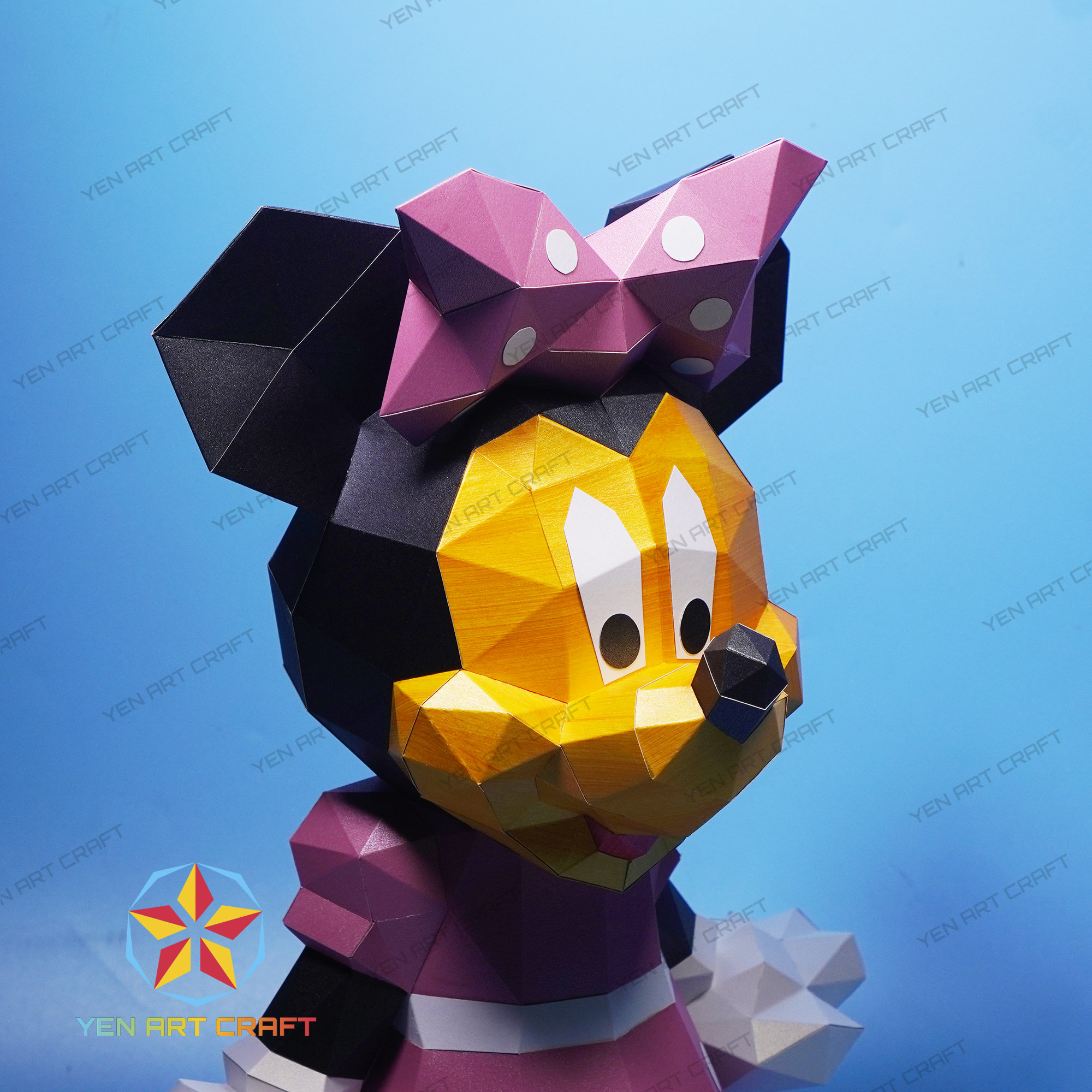3D Papercraft Minnie Mouse PDF SVG Template 3D Minnie Mouse - Etsy ...