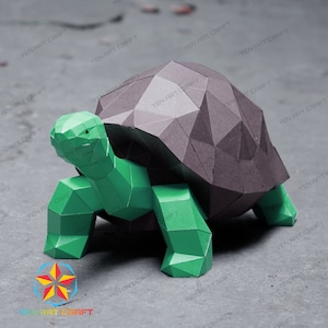 Papercraft Turtle PDF, SVG Template for Cricut Project - DIY Turtle ...