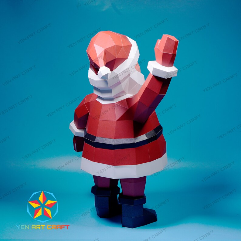 Papercraft Santa Claus PDF for Printer, SVG Template for Cricut ...
