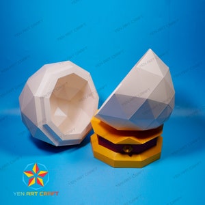 Lucky Easter Egg Papercraft PDF, SVG Template - 3D Egg Low Poly ...