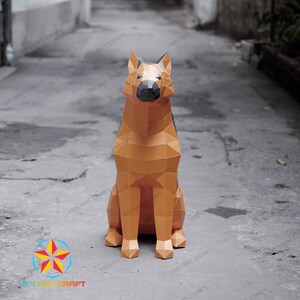 Papercraft German Shepherd Dog PDF, SVG Template for Cricut Project ...