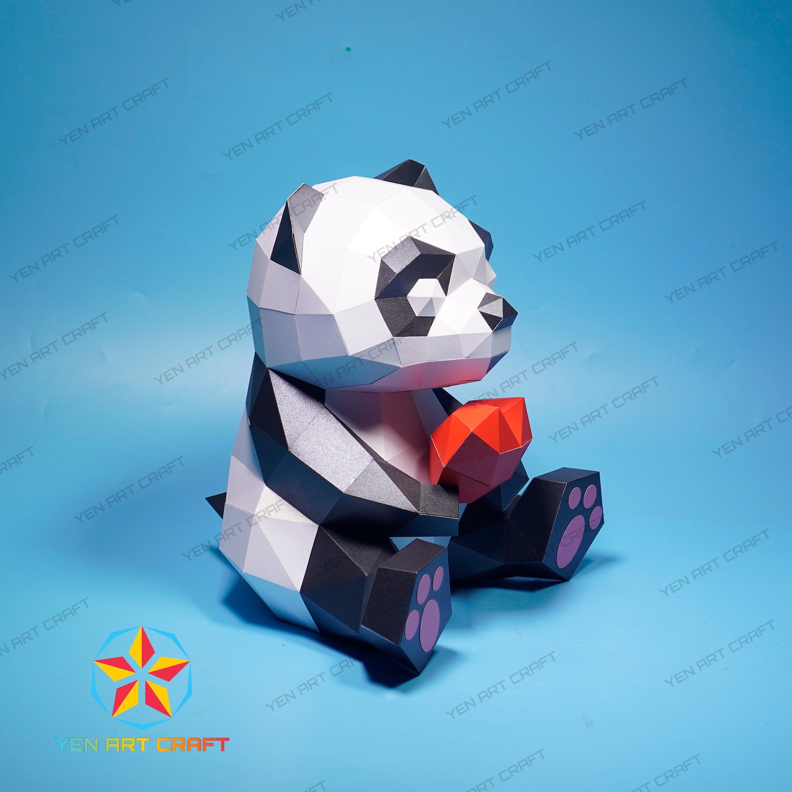 DIY Panda Bear Papercraft PDF SVG Plantilla para crear 3D - Etsy España