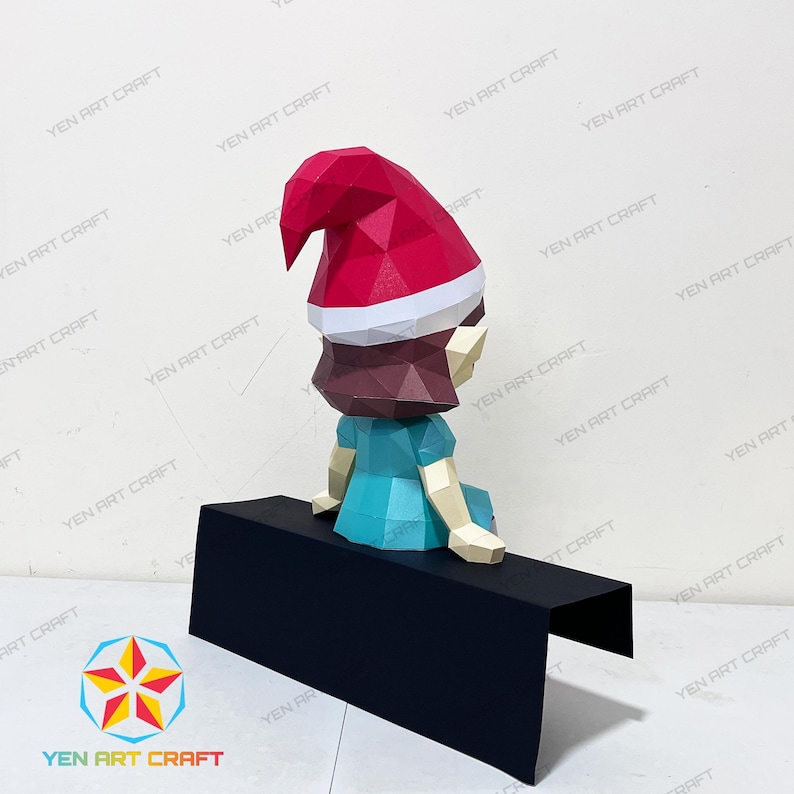 3D Female Elf Christmas Papercraft | DIY SVG PDF Template for Cricut ...