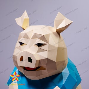 Papercraft Pig PDF, SVG Template for Cricut Project - DIY Pig Paper ...