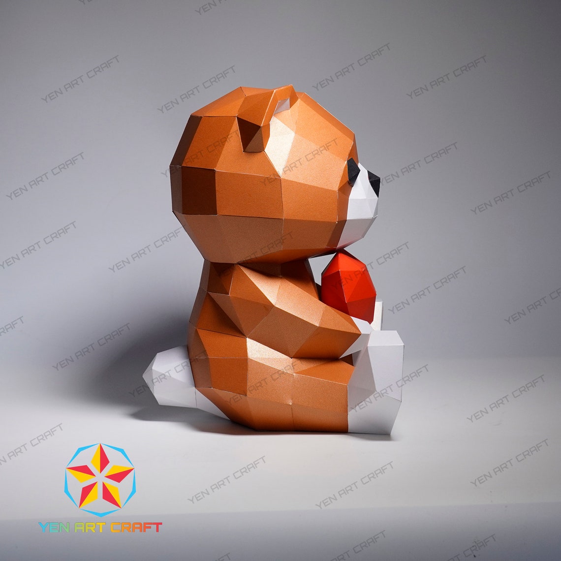 DIY Teddy Bear Papercraft PDF SVG Template for Creating 3D | Etsy