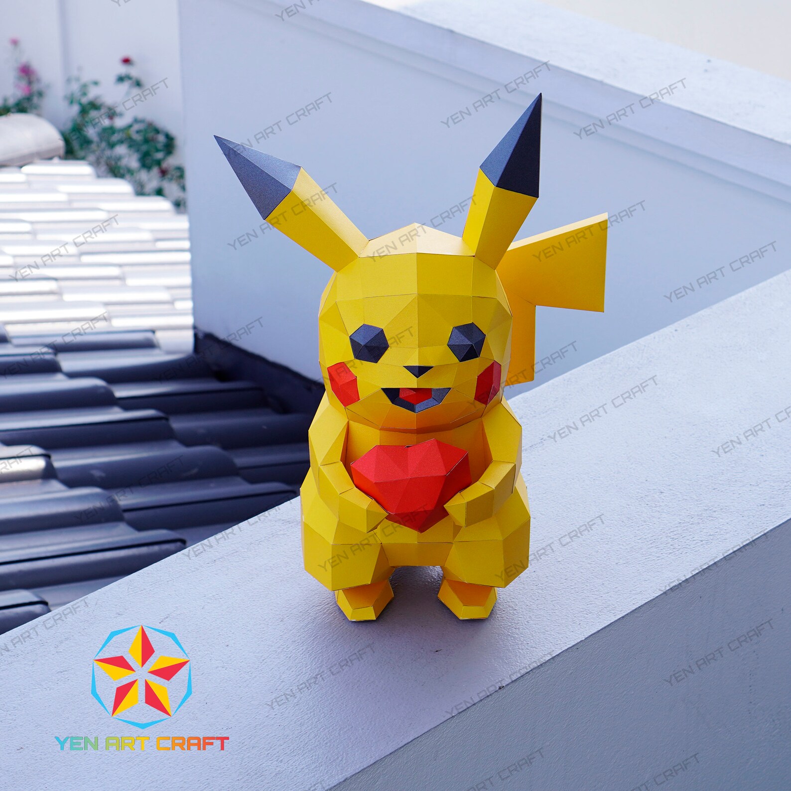 Pikachu Papercraft PDF, 3D SVG Template, Low Poly Pikachu, Diy Gifts ...