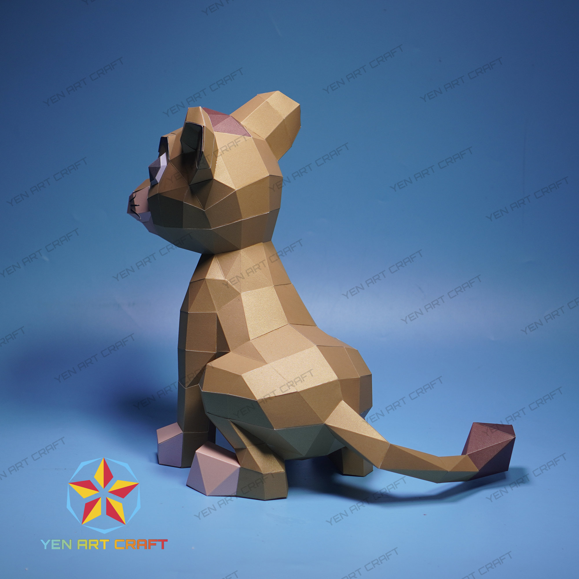 Buy DIY Simba Papercraft PDF SVG Template for Creating 3D Simba Online ...