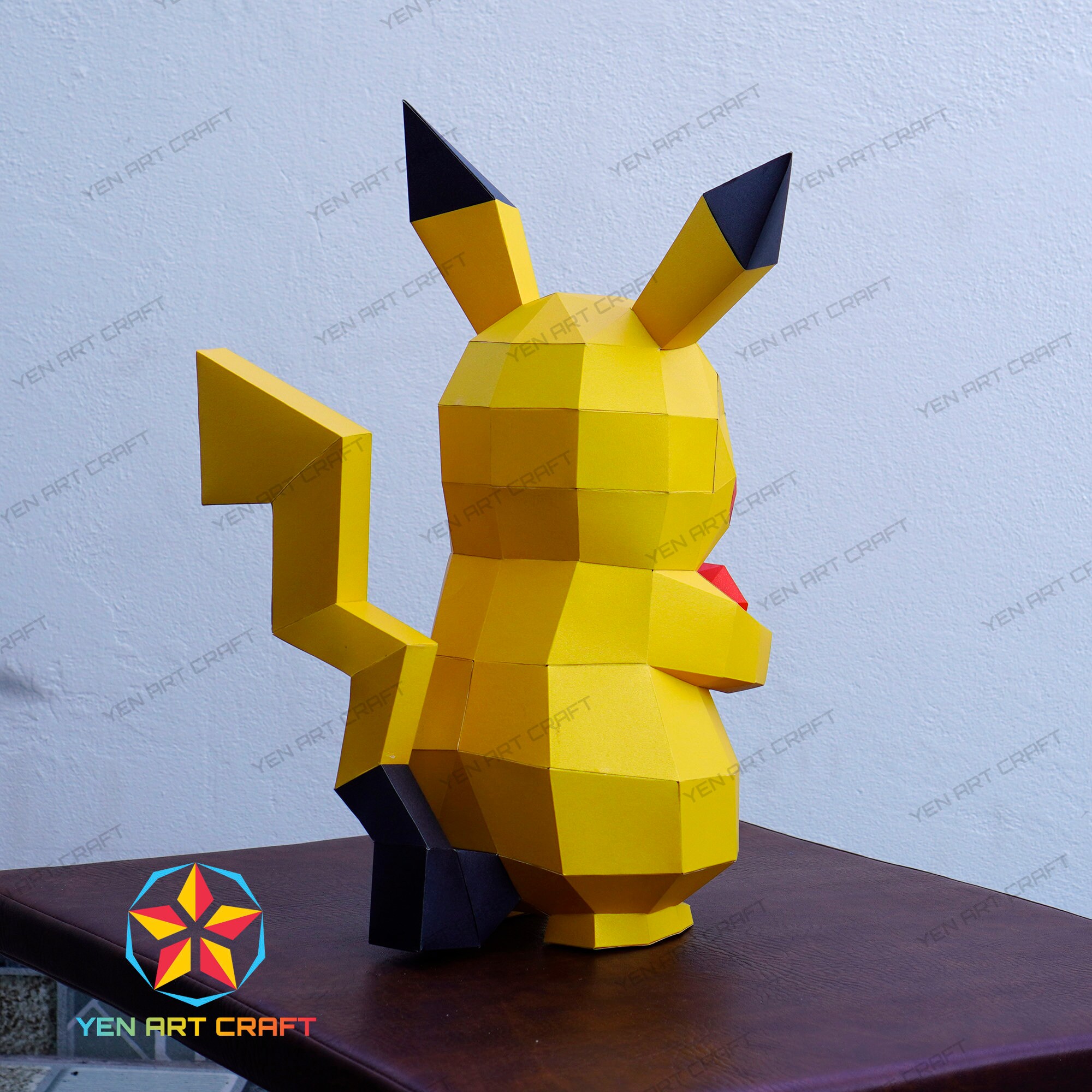 Pikachu Papercraft PDF 3D SVG Template Low Poly Pikachu Diy - Etsy UK