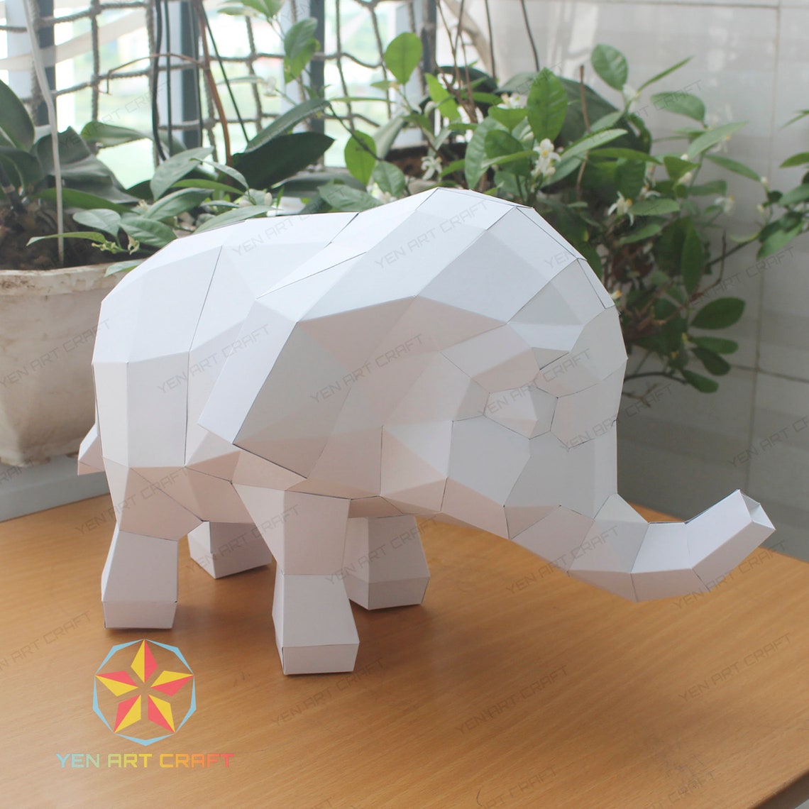 Elephant Papercraft PDF SVG Template for Creating 3D Elephant - Etsy
