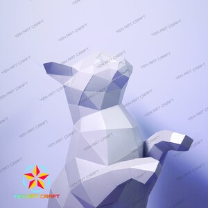 Papercraft Cat Standing up PDF, SVG Template for Cricut Project - DIY ...