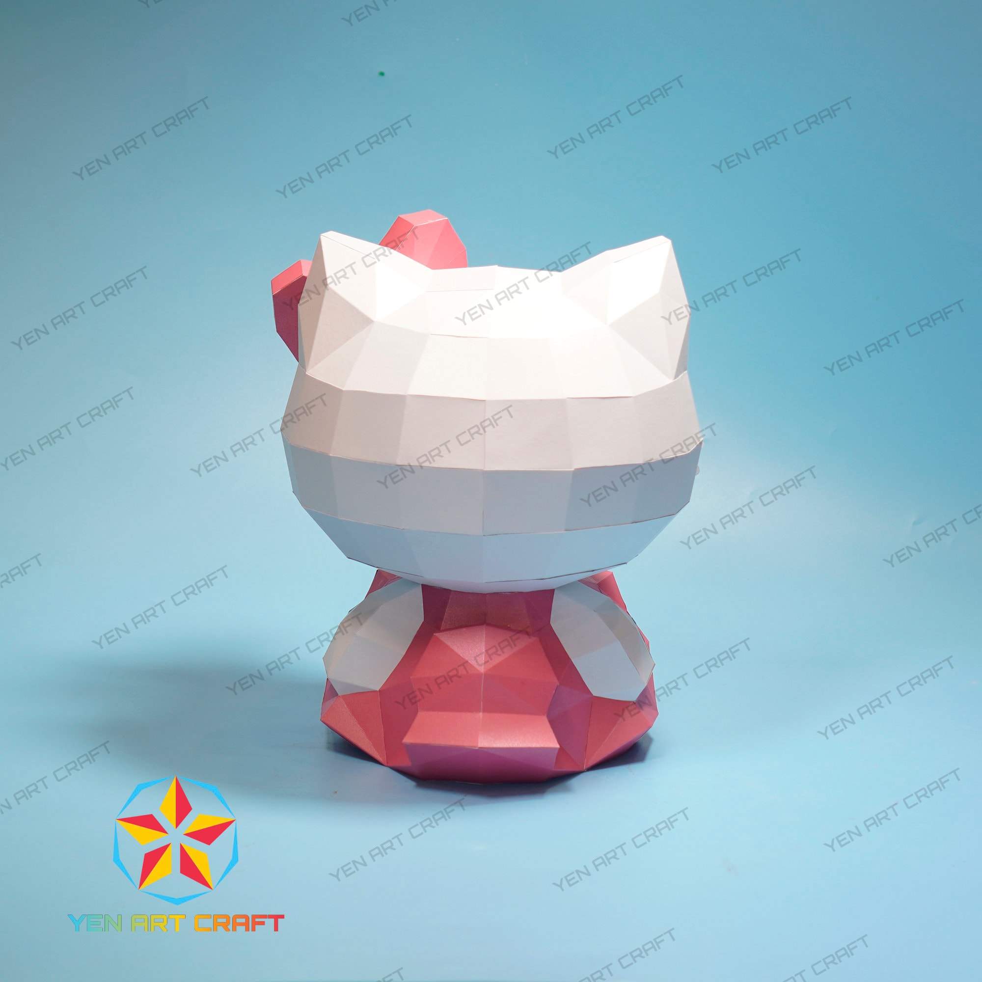 3D Papercraft Kawaii Kitty PDF SVG Template 3D Kitty Paper - Etsy UK