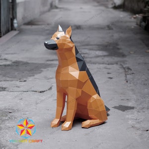Papercraft German Shepherd Dog PDF, SVG Template for Cricut Project ...