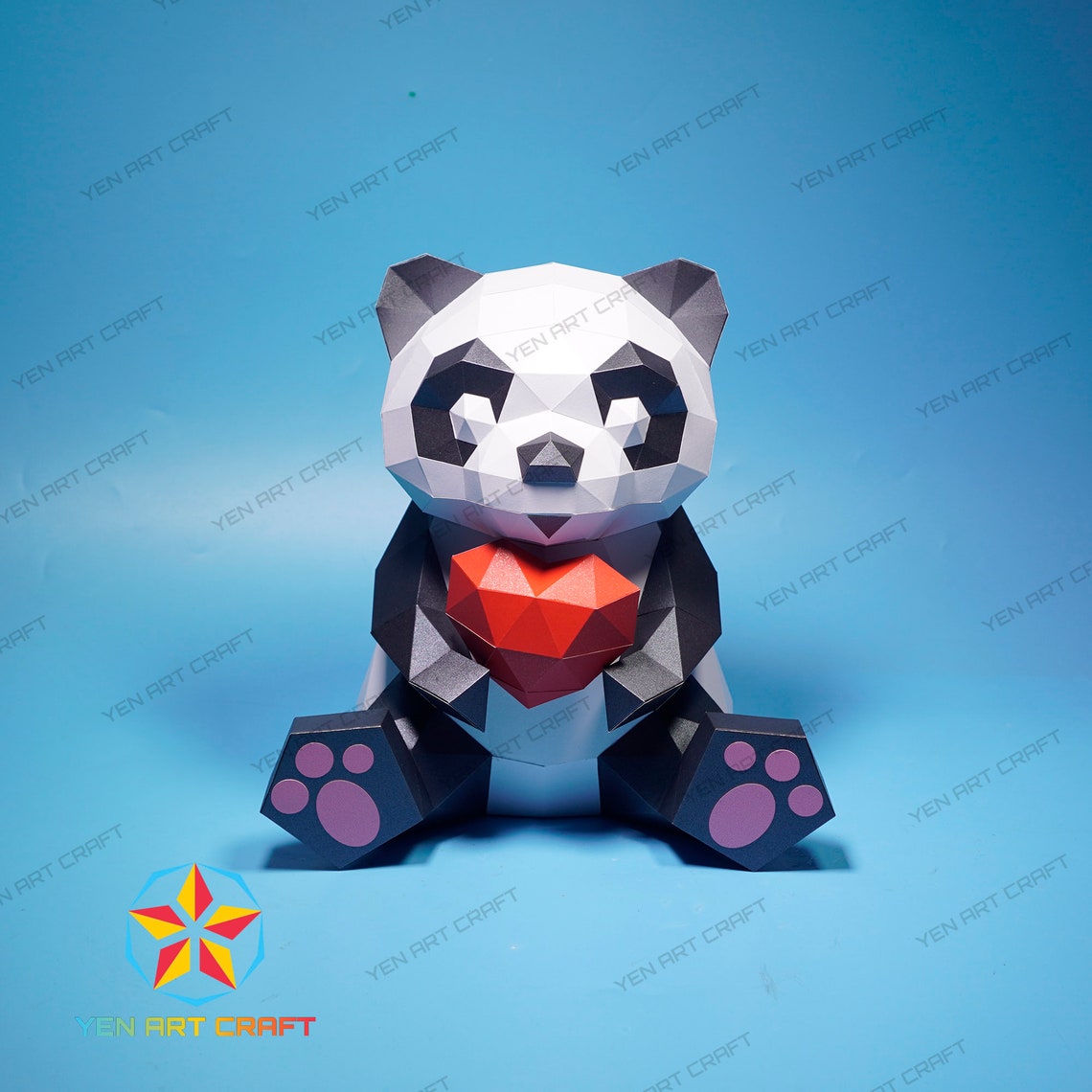 DIY Panda Bear Papercraft PDF SVG Plantilla para crear 3D - Etsy España