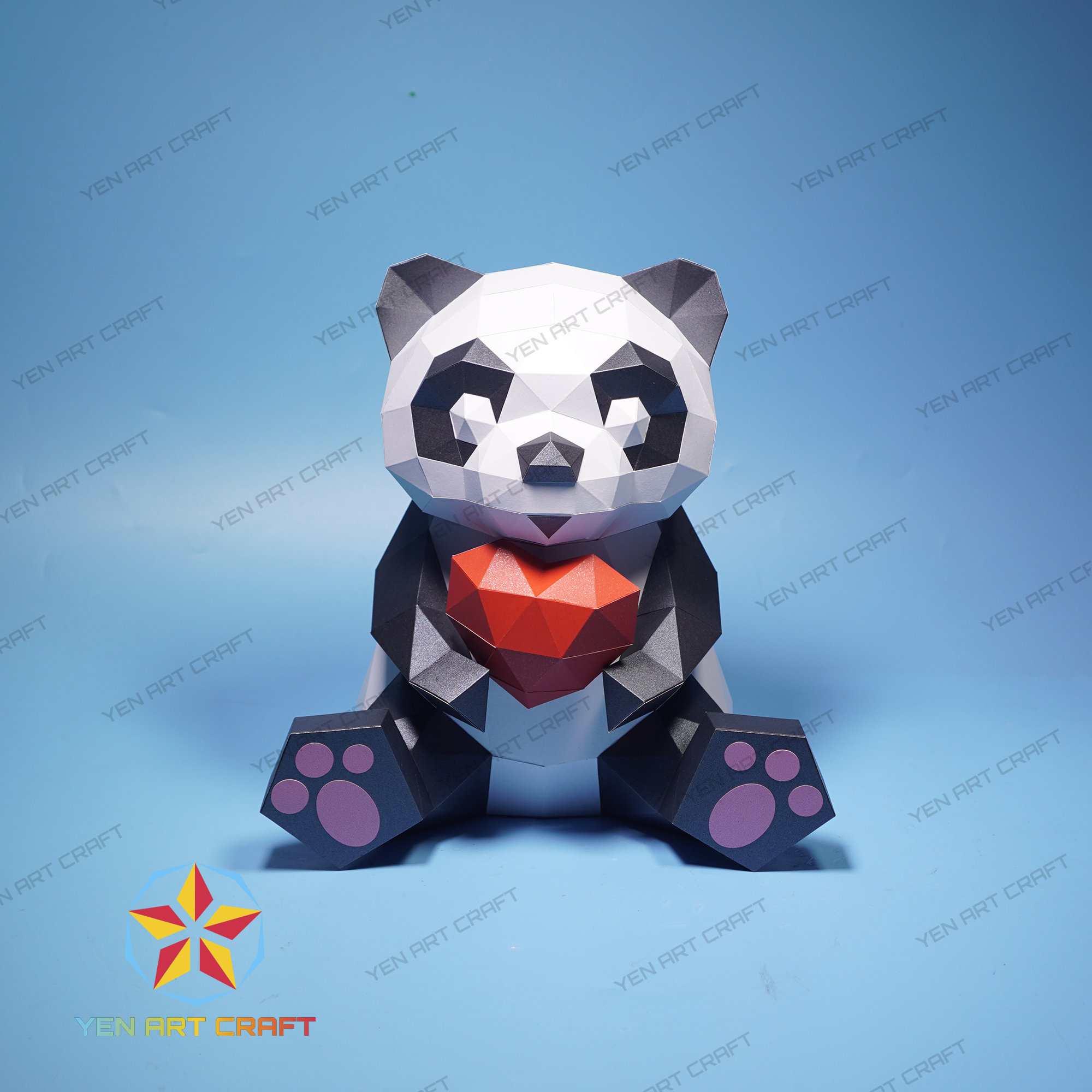 DIY Panda Bear Papercraft PDF SVG Template for Creating 3D - Etsy Canada