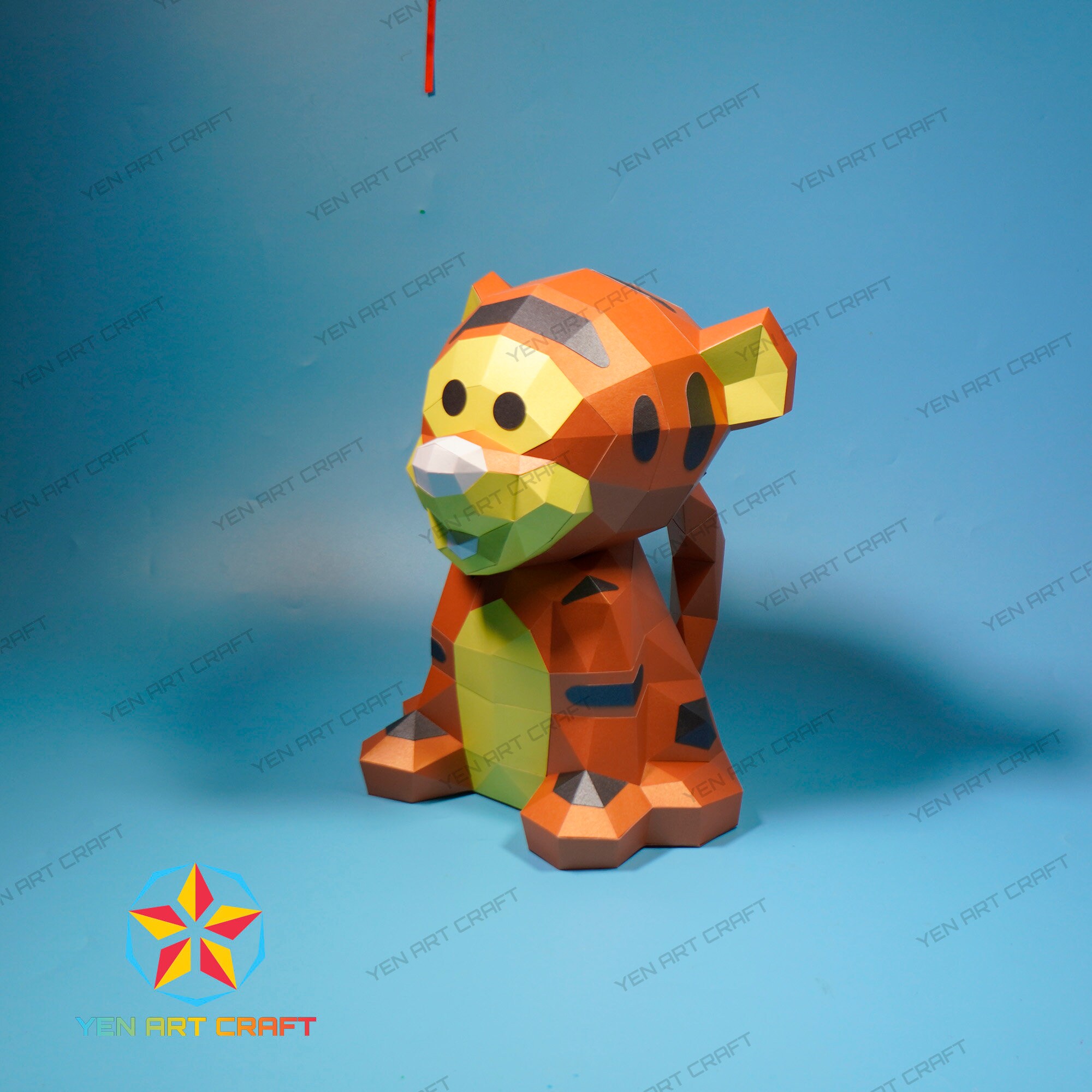 DIY Baby Tiger Papercraft PDF SVG Template for Creating 3D Tiger Paper ...