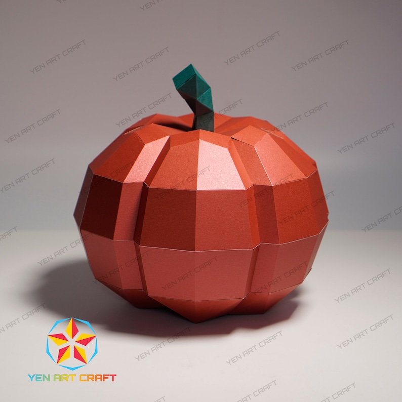 Halloween Pumpkin Papercraft PDF, SVG Cricut Template Paper Crafts, DIY ...