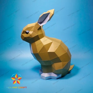 Papercraft Rabbit PDF, SVG Template for Cricut Projects, Printer - DIY ...