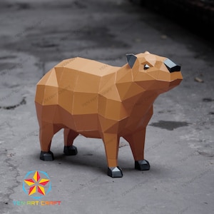 Papercraft Capybara PDF, SVG Template for Cricut Project - DIY Capybara ...