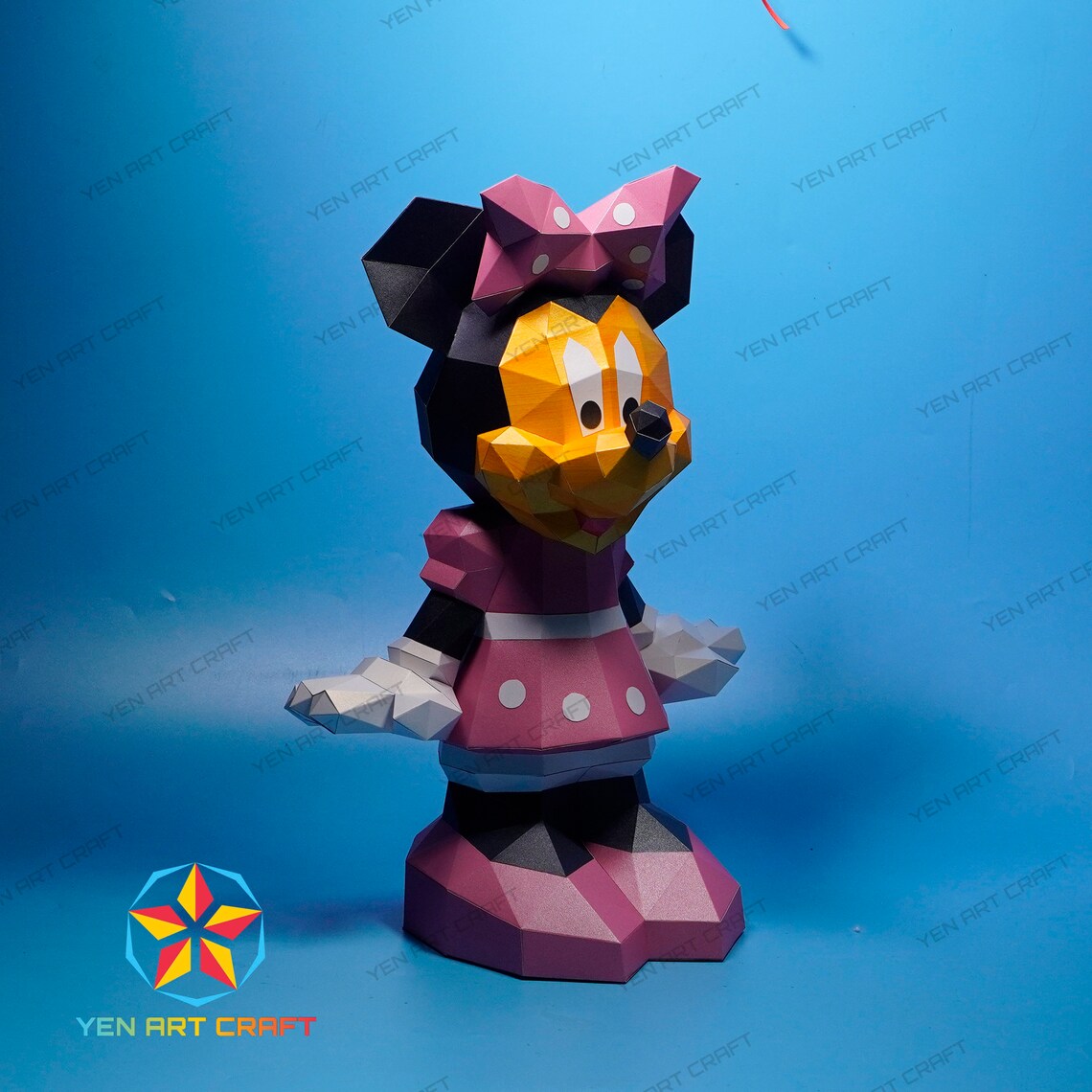 3D Papercraft Minnie Mouse PDF SVG Template 3D Minnie Mouse - Etsy ...