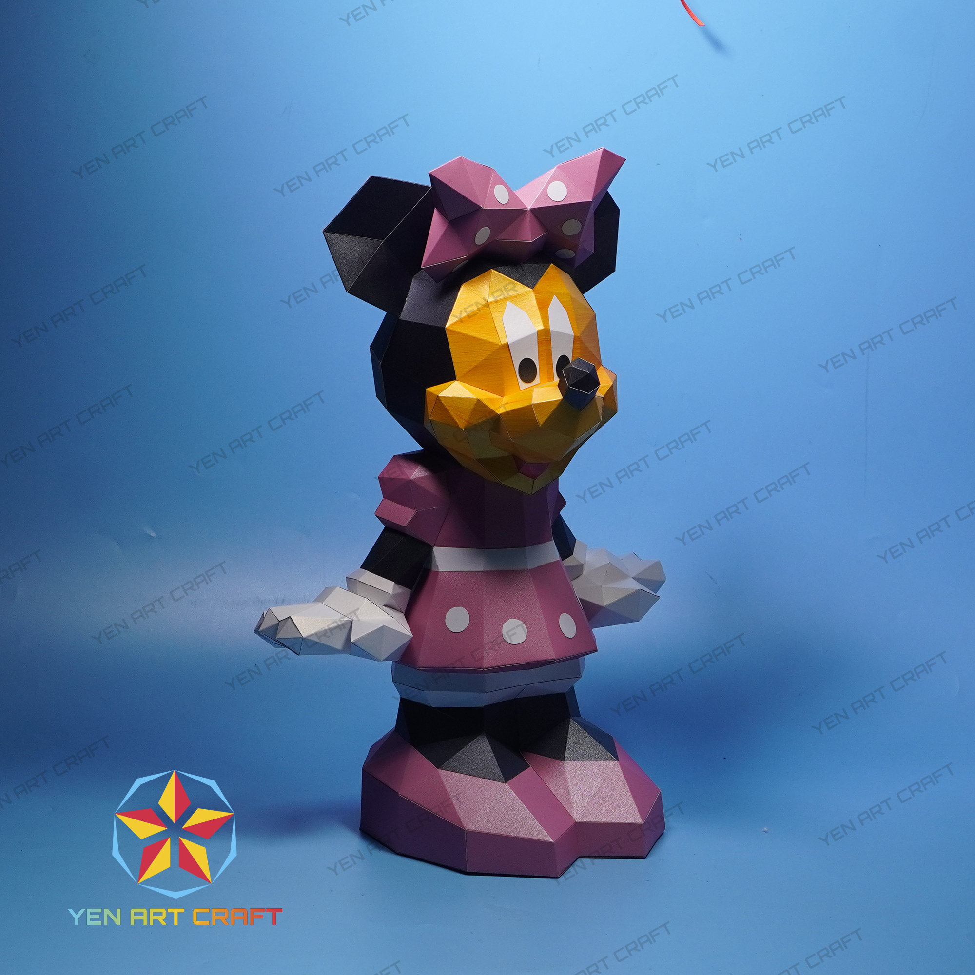 3D Papercraft Minnie Mouse PDF SVG Template 3D Minnie Mouse - Etsy ...