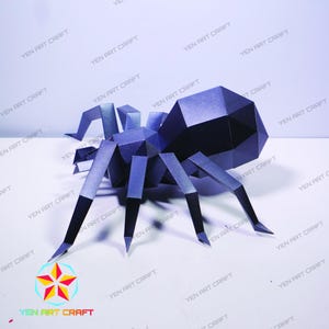 Papercraft Spider PDF, SVG Template for Cricut Project - DIY Spider ...