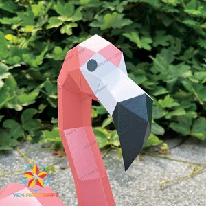 Flamingo Papercraft PDF, SVG Template for Cricut Projects - Diy ...