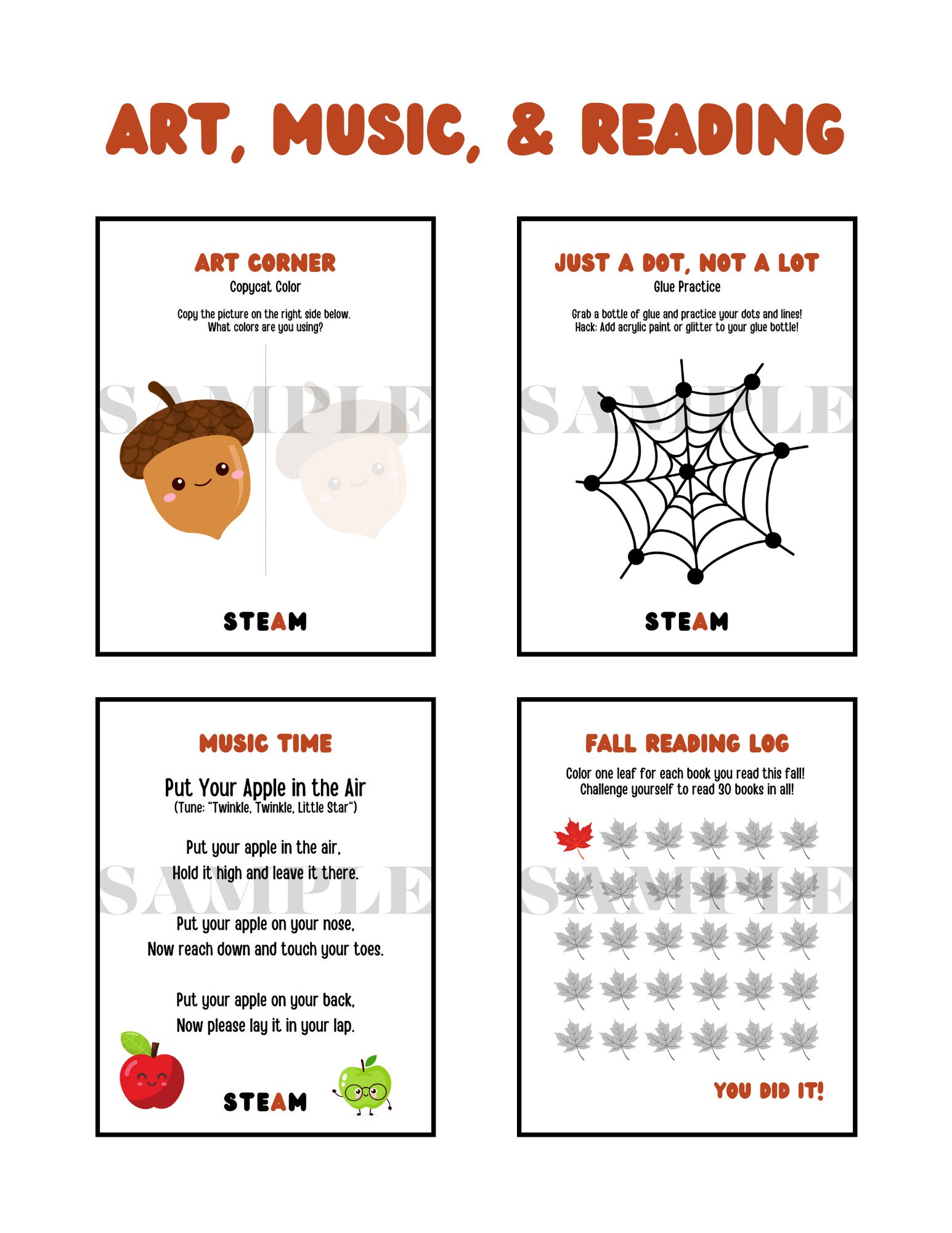 FALL STEM ACTIVITIES | Steam Challenges for Toddlers | Print Ready Pdf ...