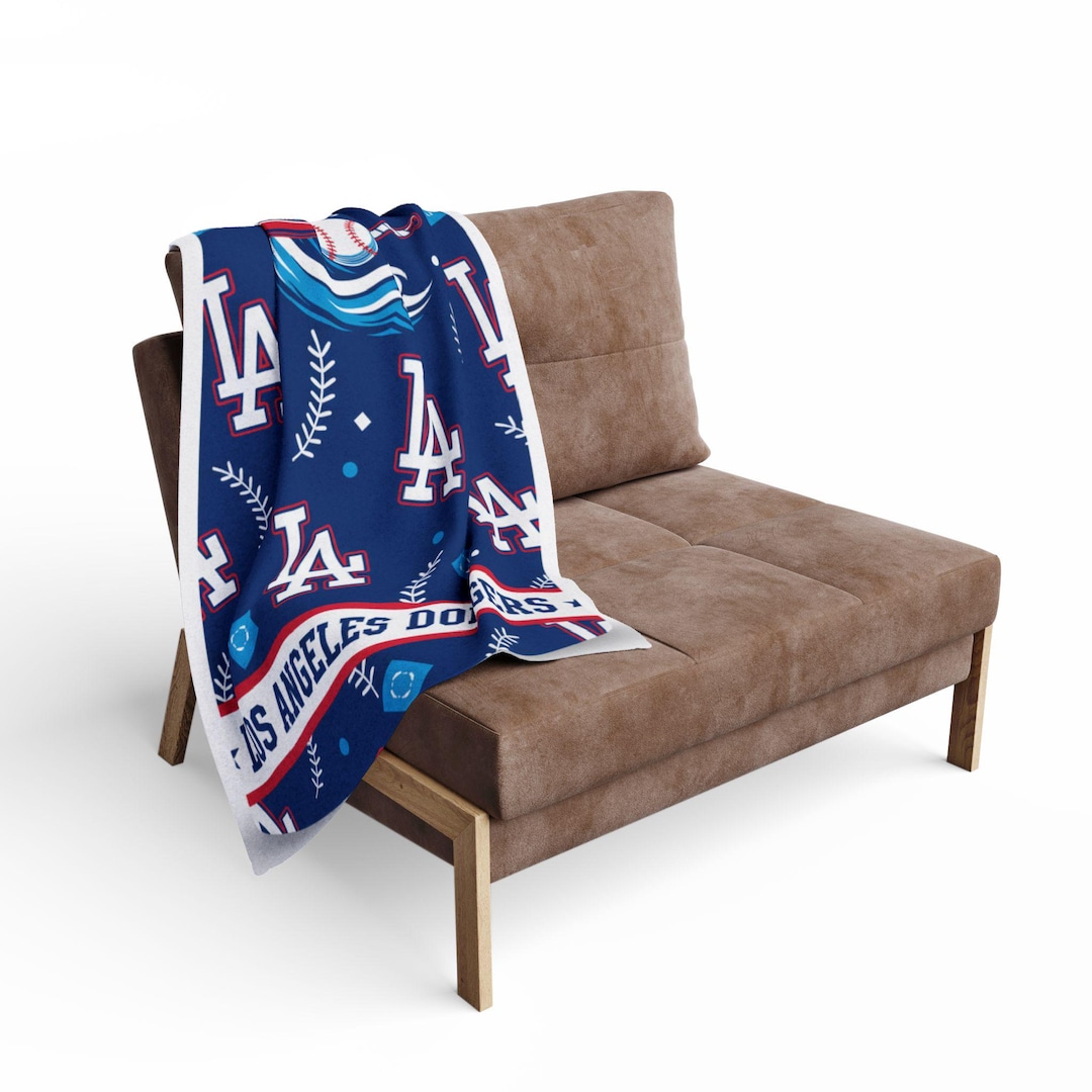 Los Angeles Dodgers Logo Fleece Blanket | MLB Team Throw - Etsy