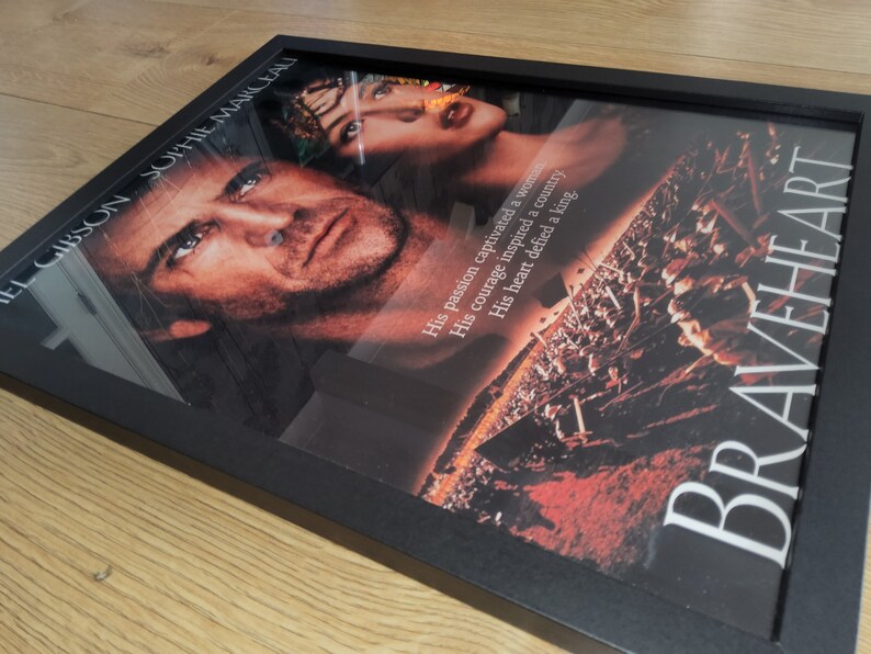 Braveheart 1995 Movie Poster, Framed and Ready to Hang in a Black Frame ...
