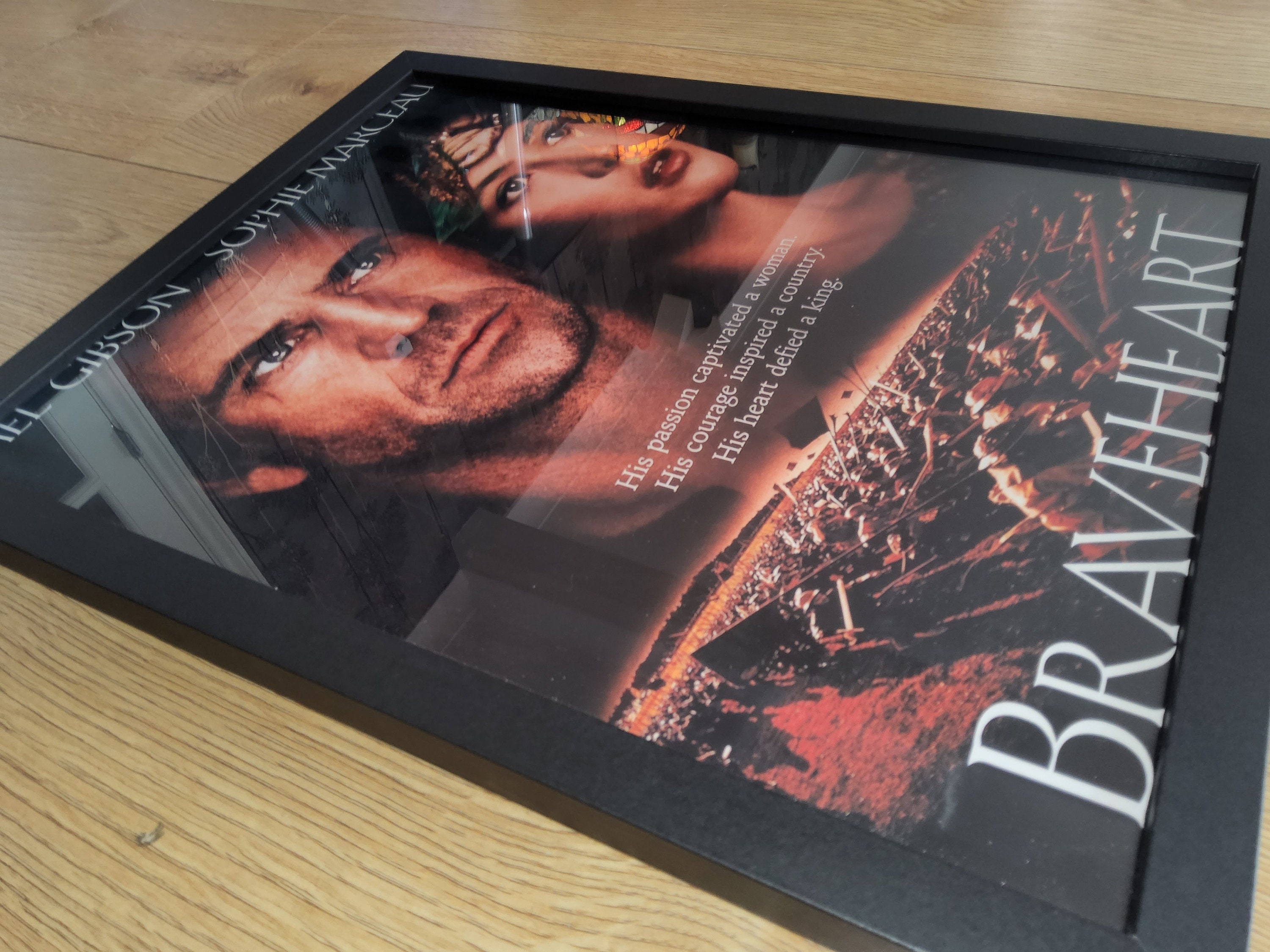 Braveheart 1995 Movie Poster, Framed and Ready to Hang in a Black Frame ...