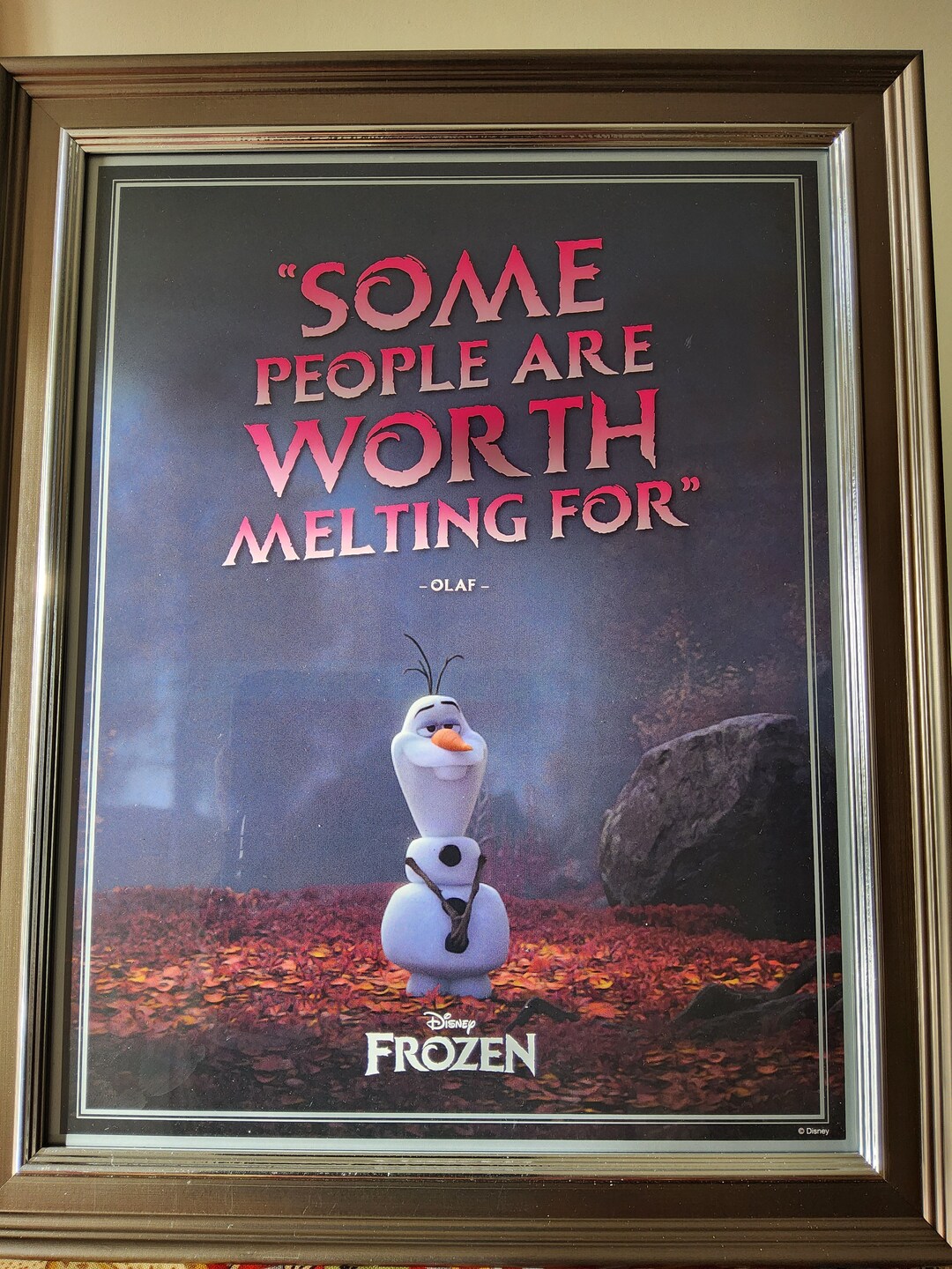 Frozen Disney Inspirational Valentine's Quote Framed Litho - Etsy