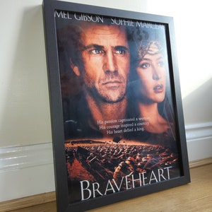 Braveheart 1995 Movie Poster, Framed and Ready to Hang in a Black Frame ...