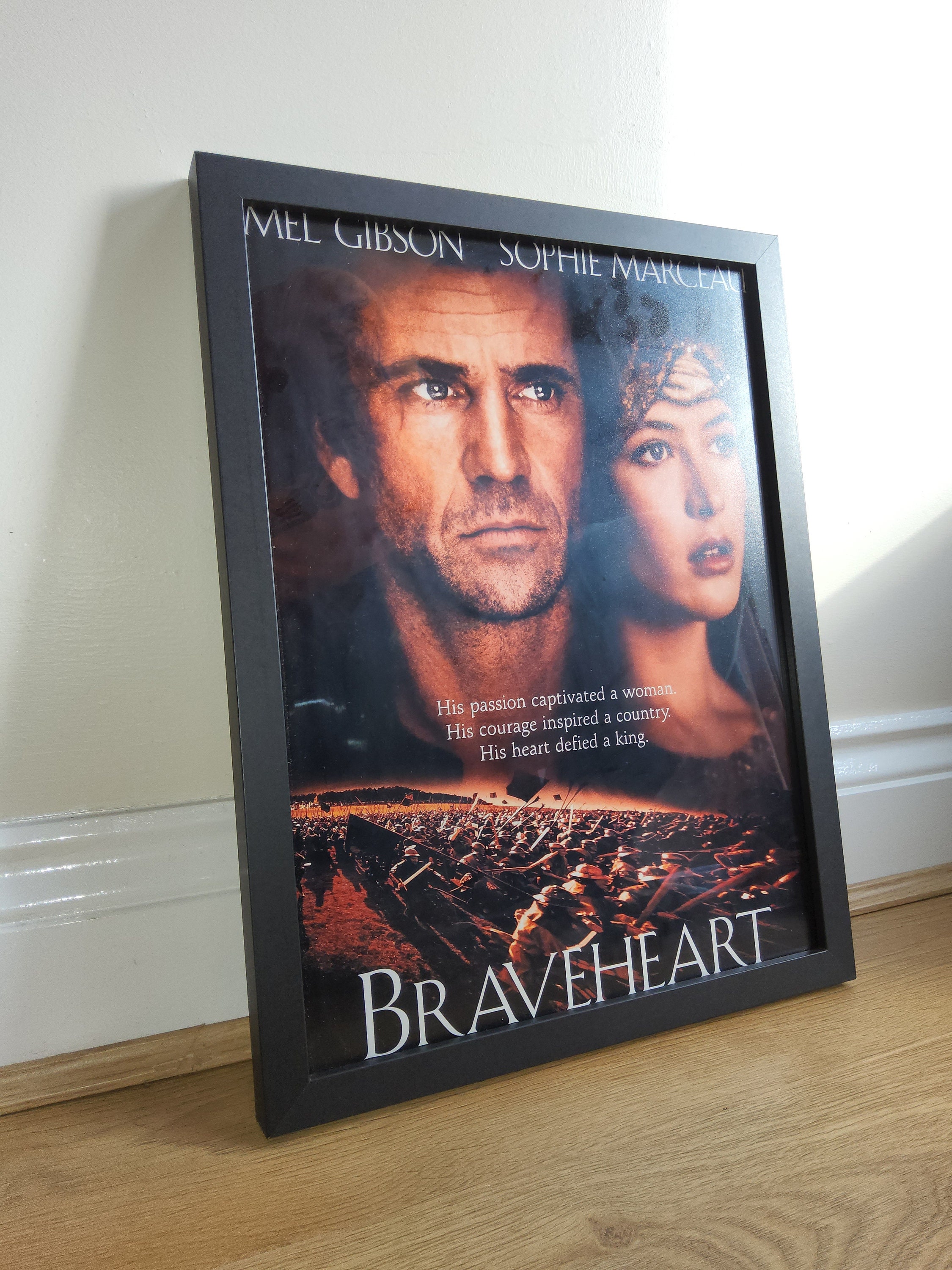 Braveheart 1995 Movie Poster, Framed and Ready to Hang in a Black Frame ...