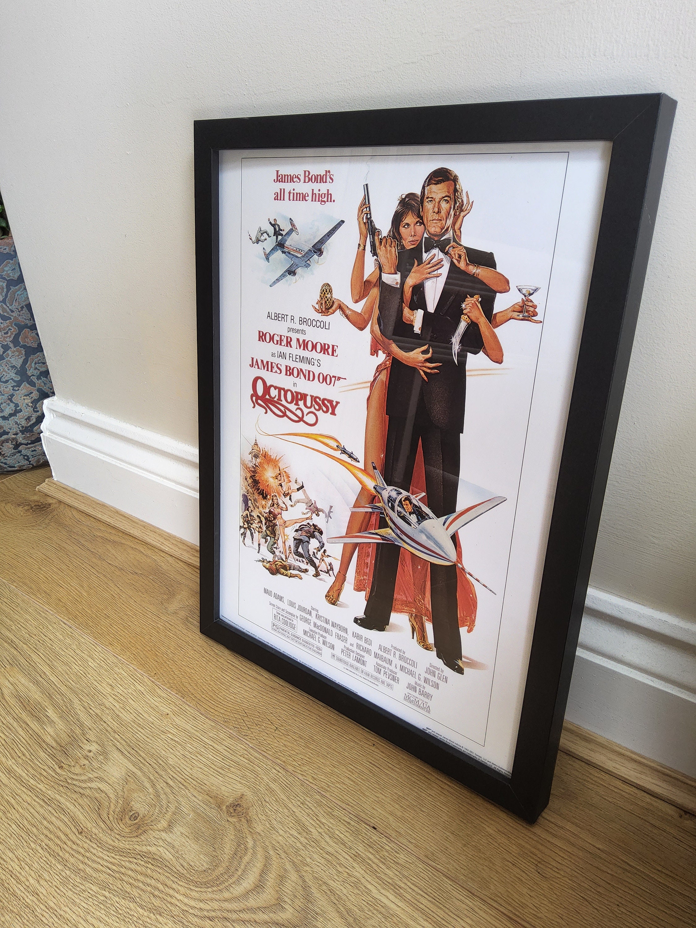 James Bond 007 Octopussy Lithograph Printed Poster Framed Lithograph ...